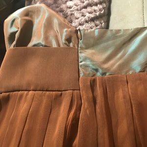 jussara Lee | Dresses | Jussara Lee Brown Empire Waist Chiffon Dress Xs ...